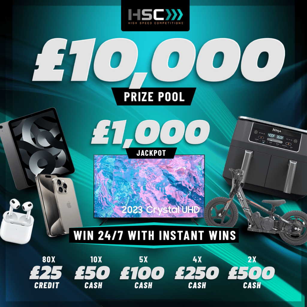 MEGA £10,000 PRIZE POT WITH £1000 JACK POT #11 – High Speed Competitions MEGA £10,000 PRIZE POT WITH £1000 JACK POT #11 – High Speed Competitions